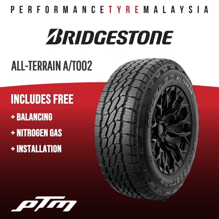 15 16 17 18 inch Bridgestone Dueler AT002 All Terrain Tyre (FREE ...