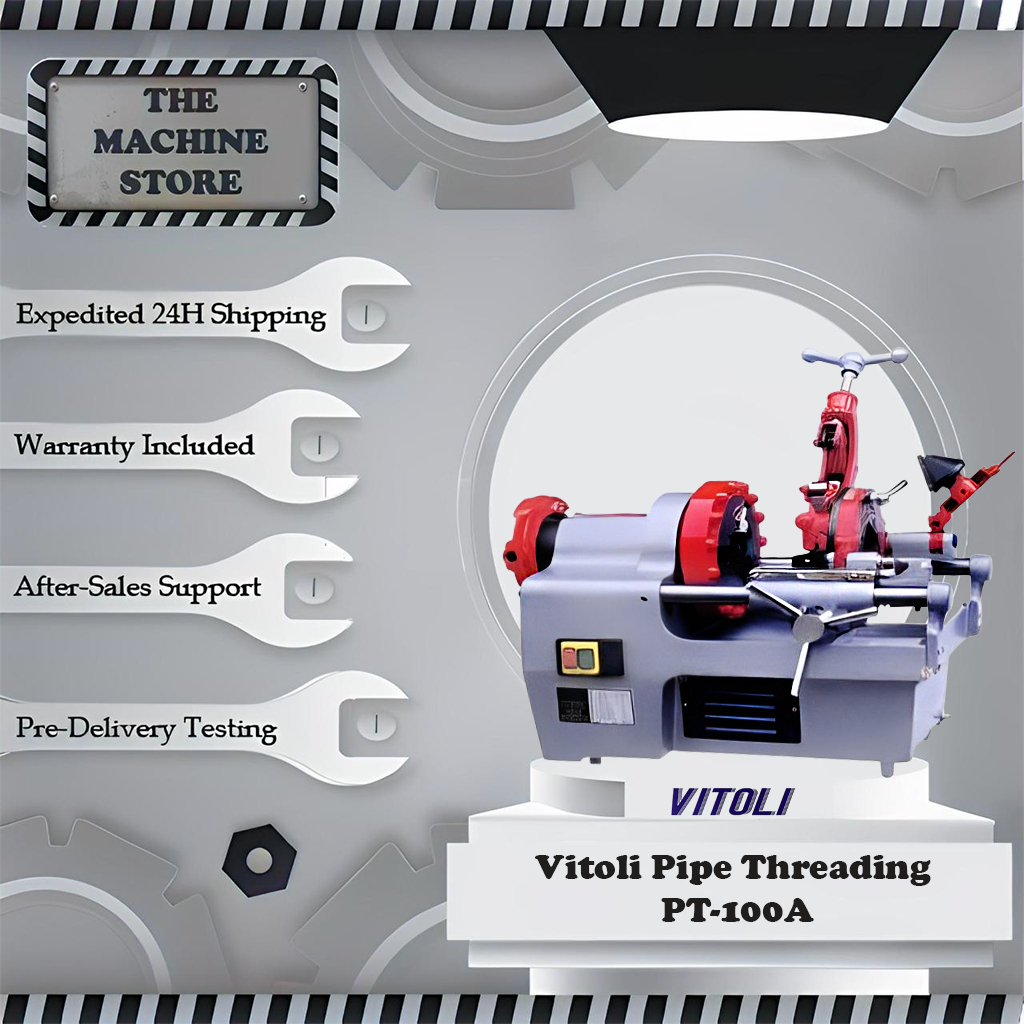 Vitoli Pipe Threading PT-100A (4") BSPT AUTO GI PIPE THREADING MACHINE ...