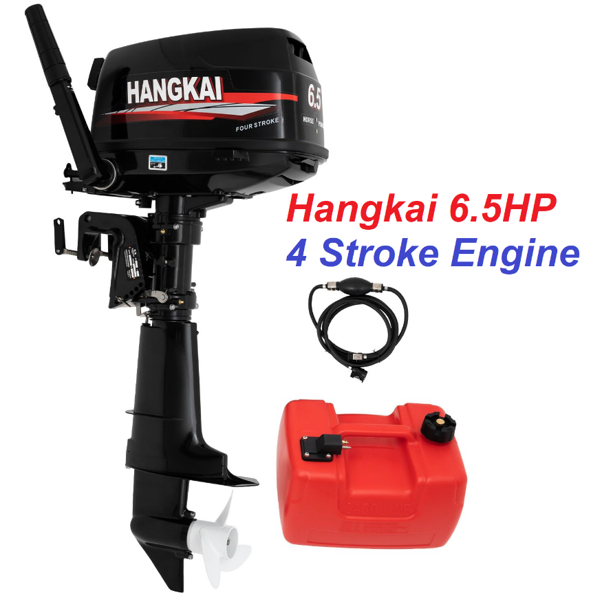 Used Hangkai 6.5HP 123CC outboard Boat motor 4 Stroke Power Full Boat ...