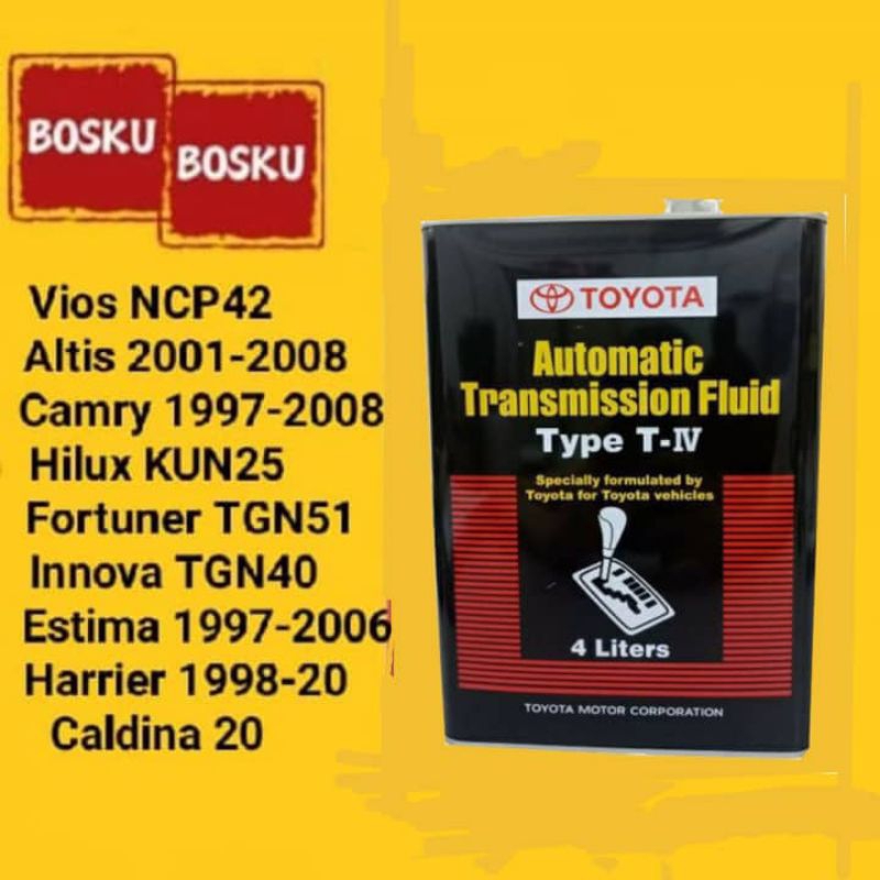 Toyota Automatic Transmission Fluid ATF Type-4 (GREEN 08886-81015 ...
