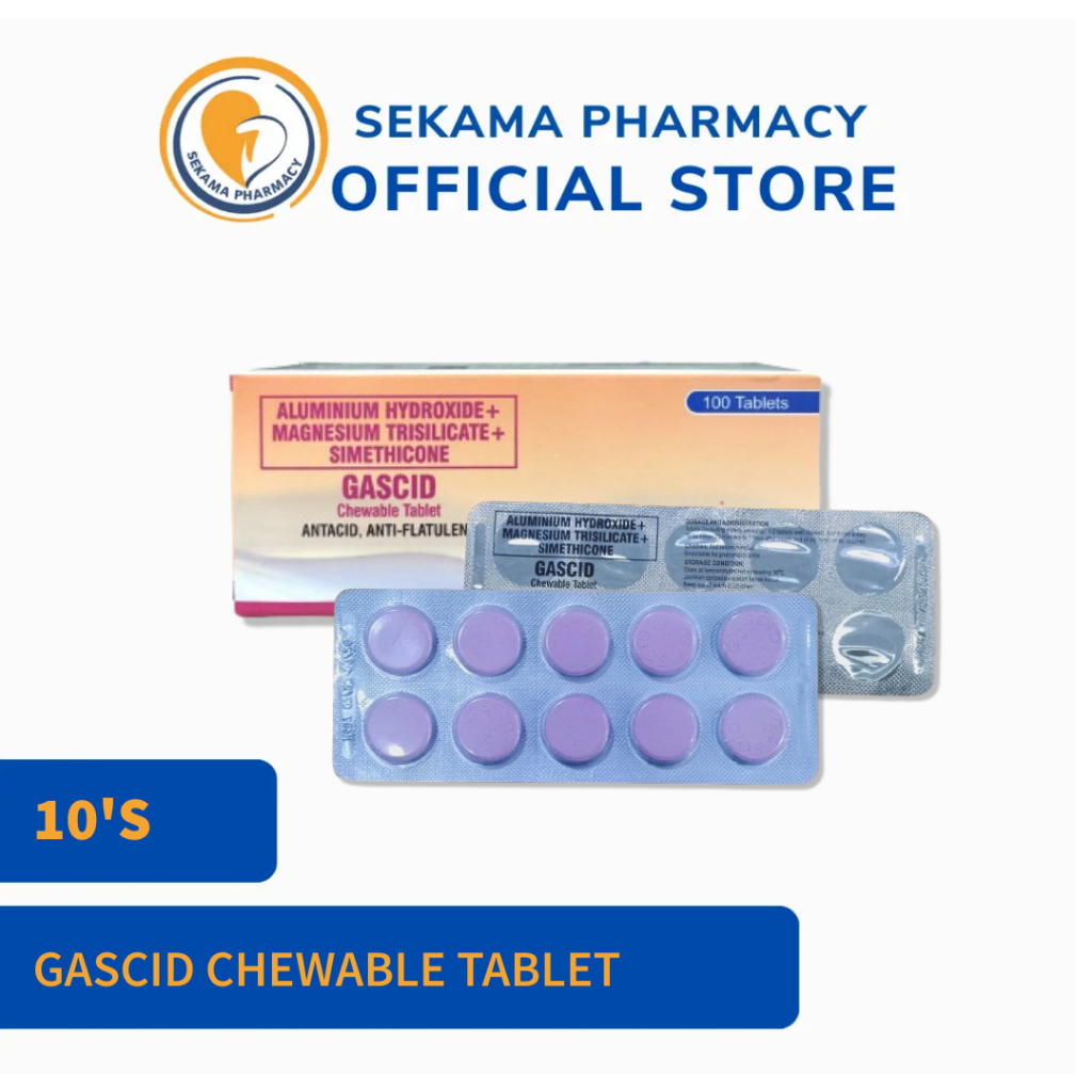 GASCID CHEWABLE TABLET 10'S/STRIP (ANTACID) EXP: 03/2026] | Shopee Malaysia