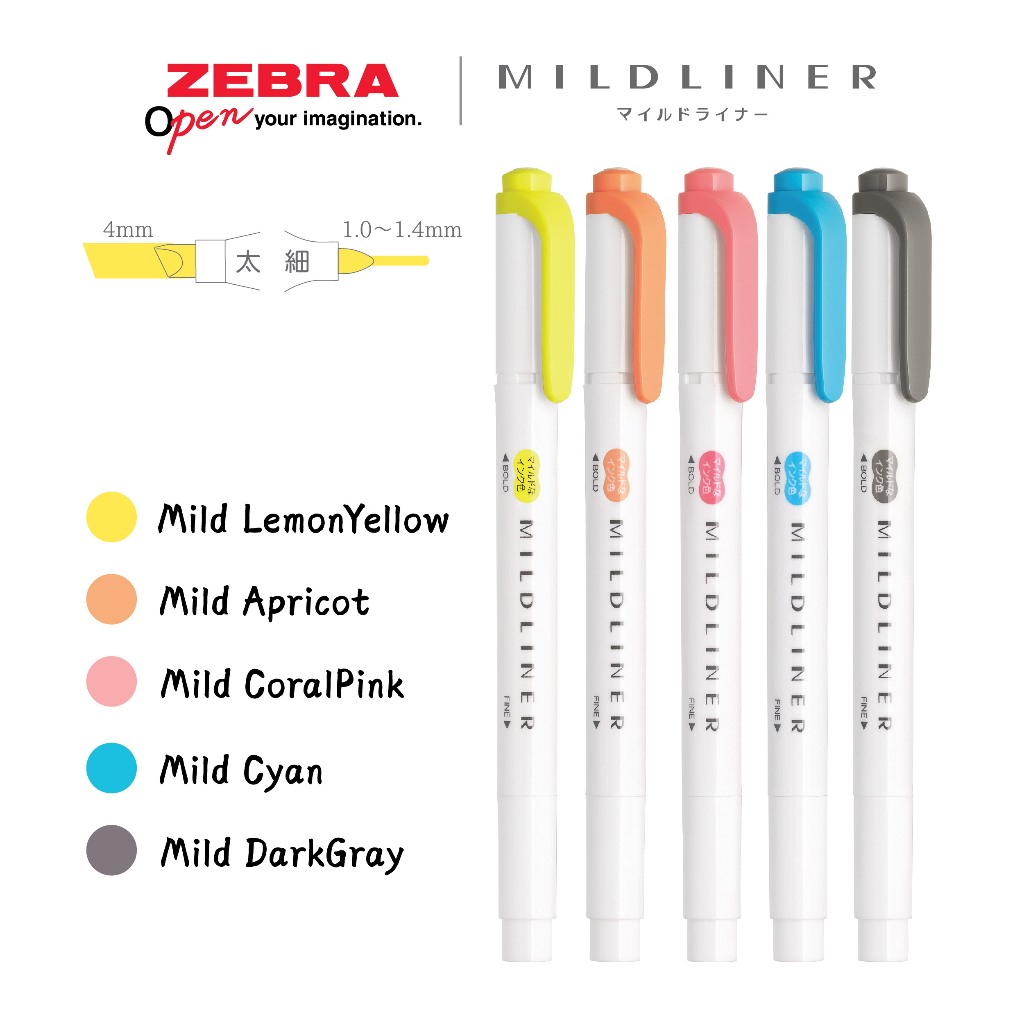 Zebra Mildliner Friendly Colour Series Highlighter | Shopee Malaysia