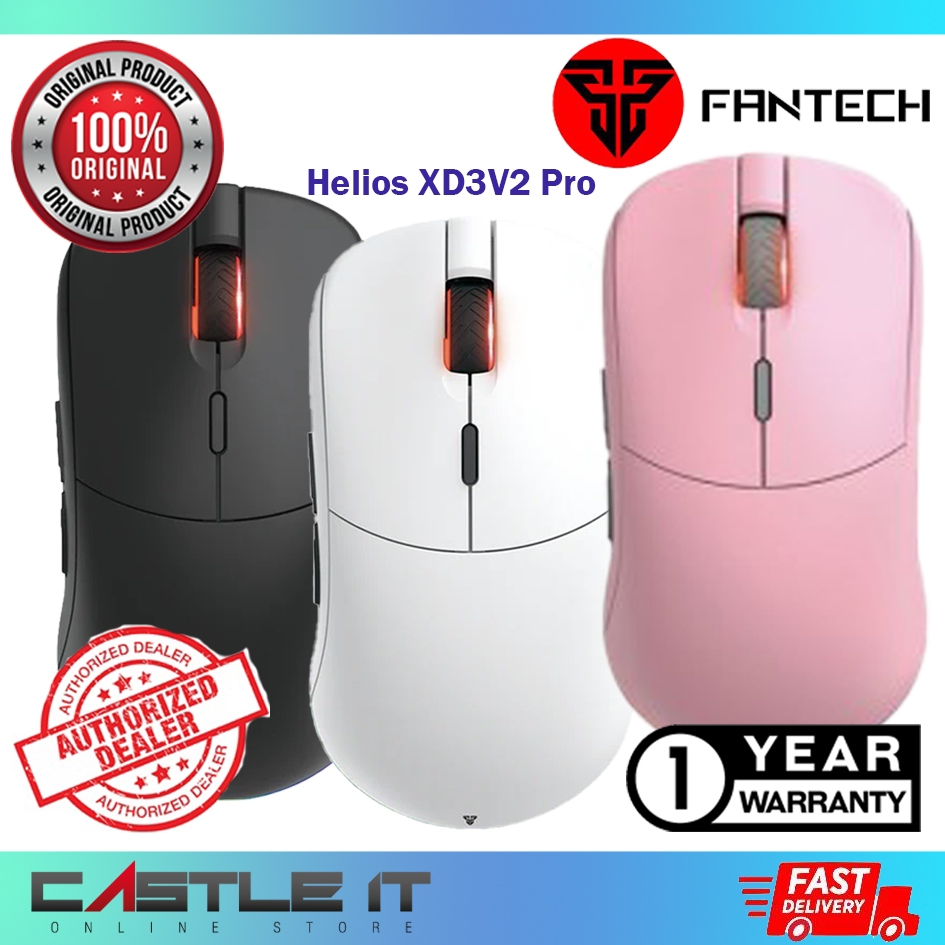 Fantech HELIOS II PRO S / XD3V3 4K8K - BLACK WHITE GREY PINK Wireless ...