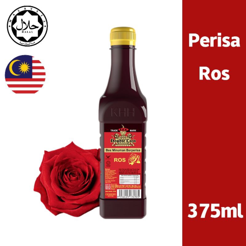 Double Lion Concentratre Rose 375ml Bes Minuman Perisa Ros Syrup Sirap ...