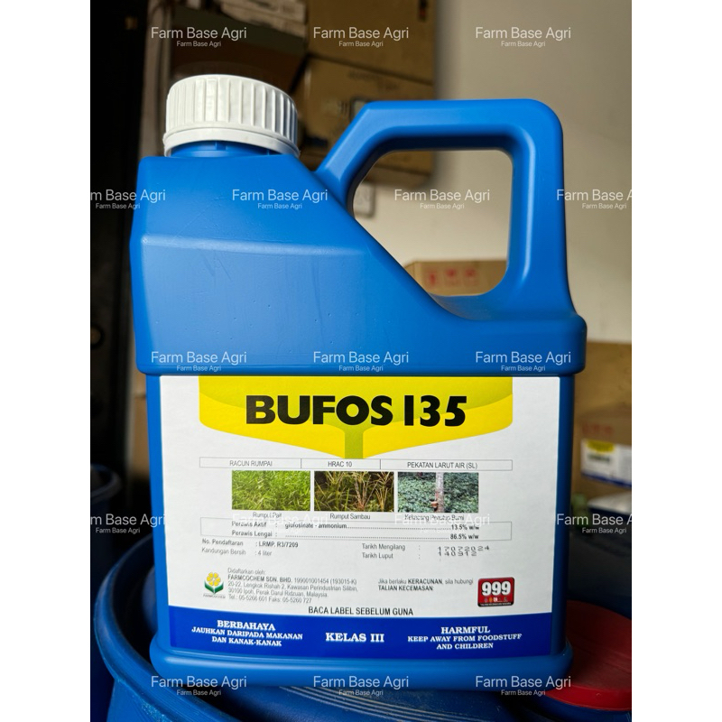 4L Bufos 135 Farmcochem / Glufosinate Ammonium 13.5/ Basta 15/Kenbast ...