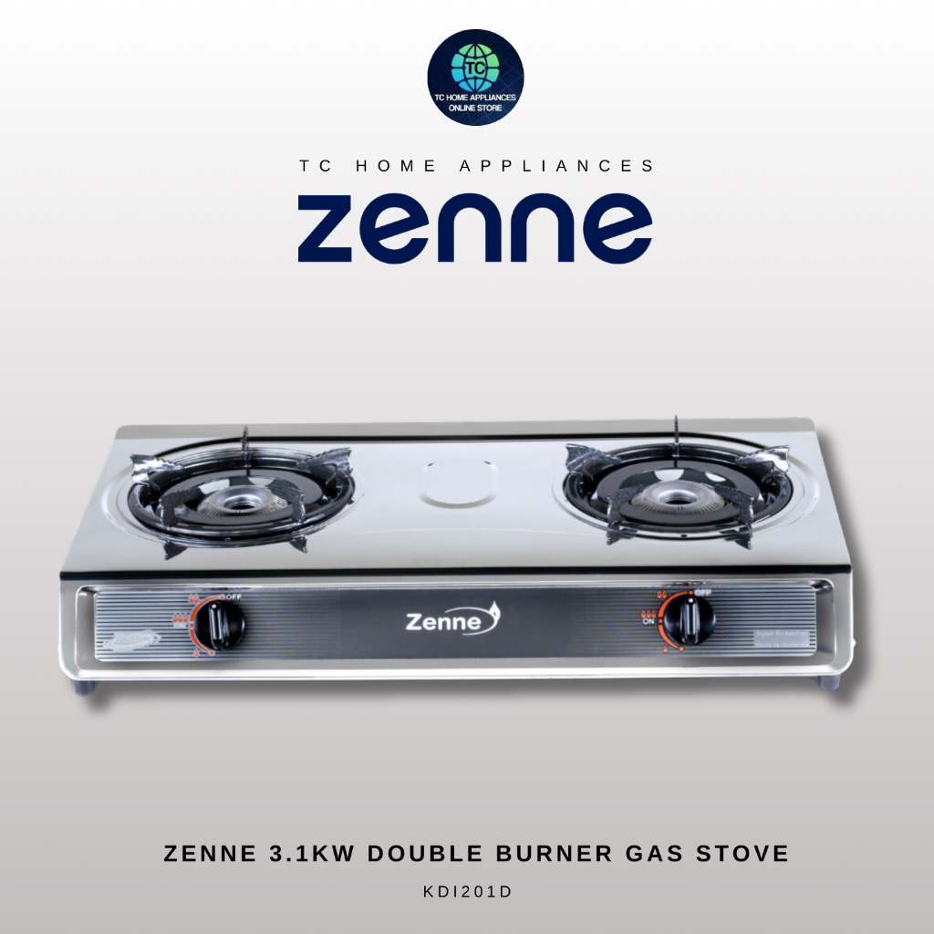 ZENNE 3.1KW DOUBLE BURNER GAS STOVE (KDI201D) | Shopee Malaysia
