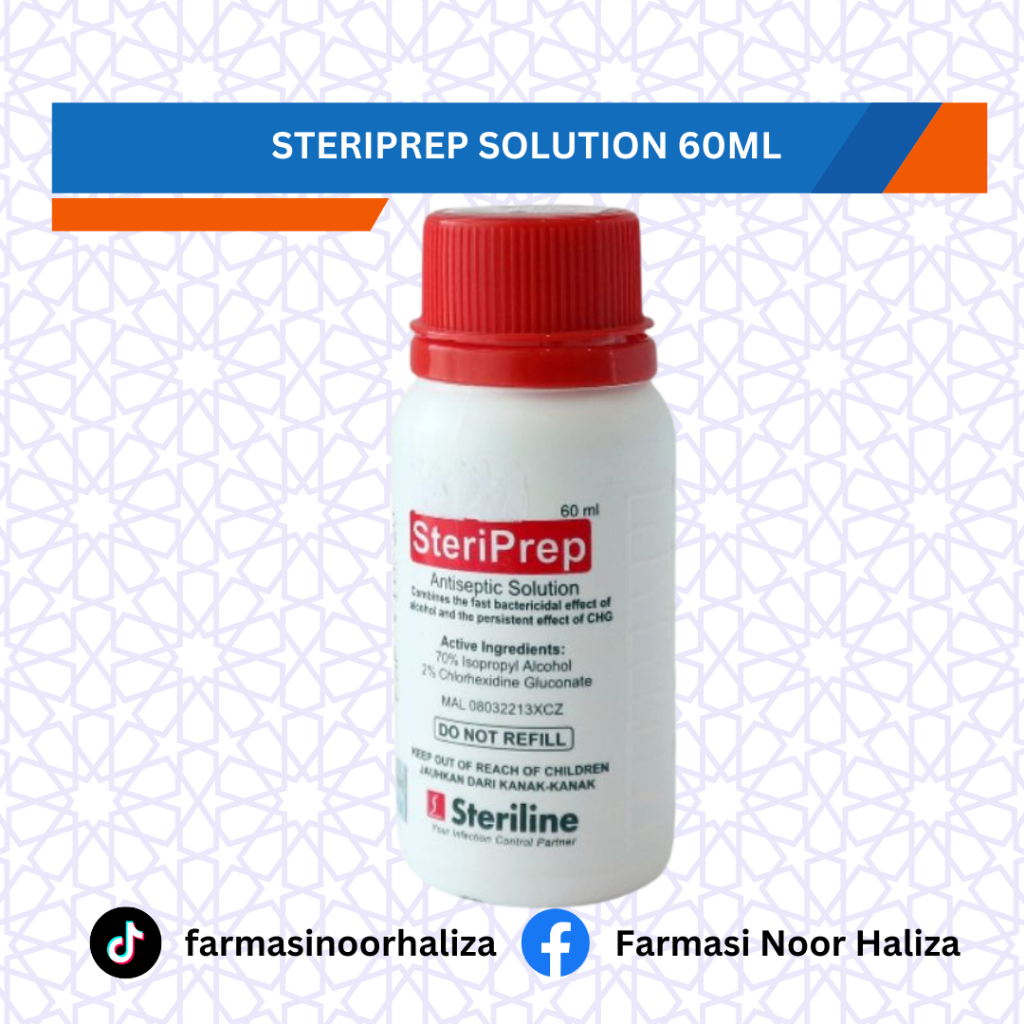 STERIPREP ANTISEPTIC SOLUTION 60ML (CUCIAN LUKA) | Shopee Malaysia