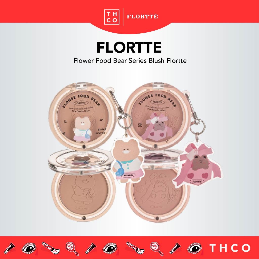 FLORTTE Flower Food Bear Series Blush 花洛莉亚 拜托啦花菜熊系列单色腮红 | Shopee Malaysia