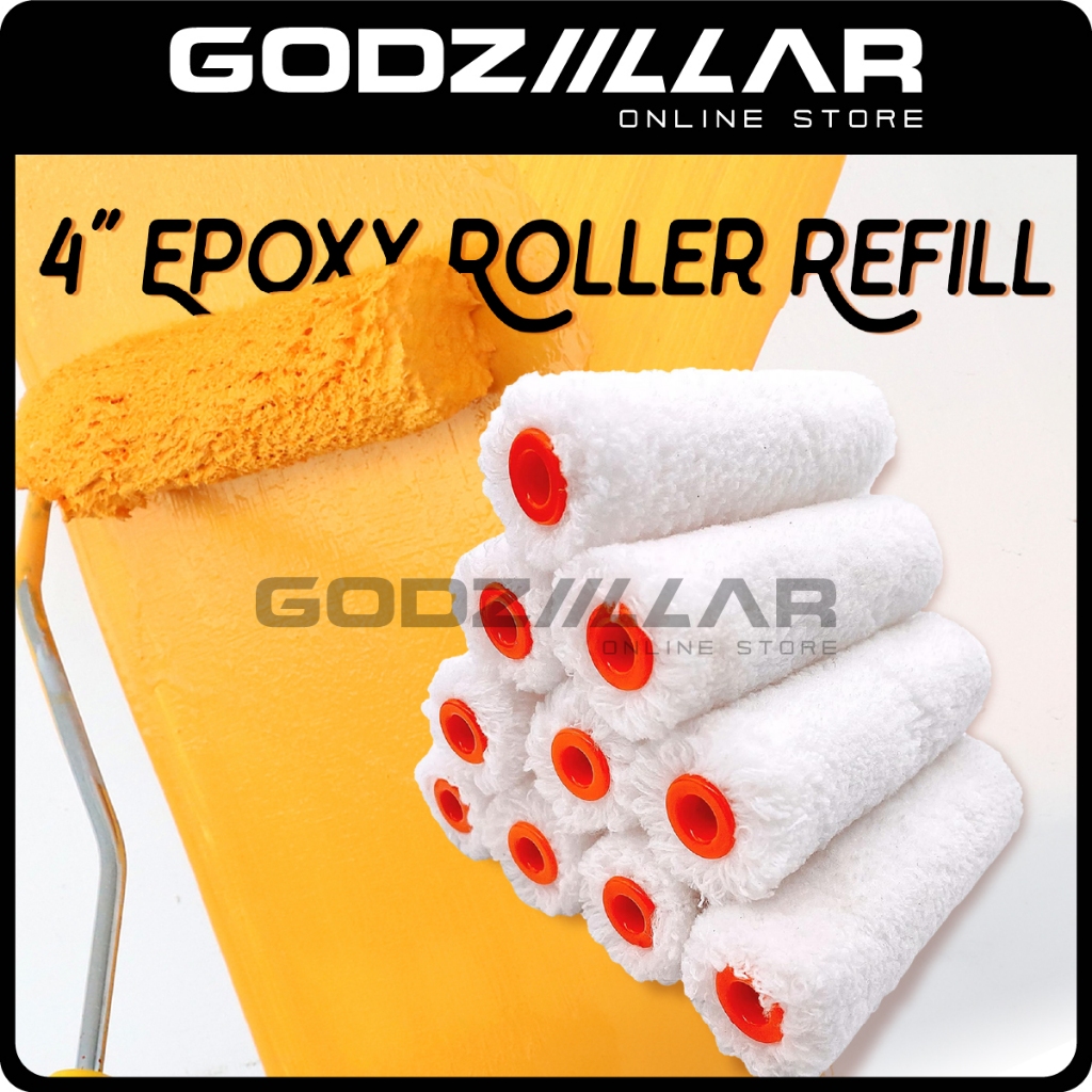 4” Epoxy Paint Roller Refill Base Roller Tools Paint Brush Berus Cat Minyak Cat Kayu Besi ...