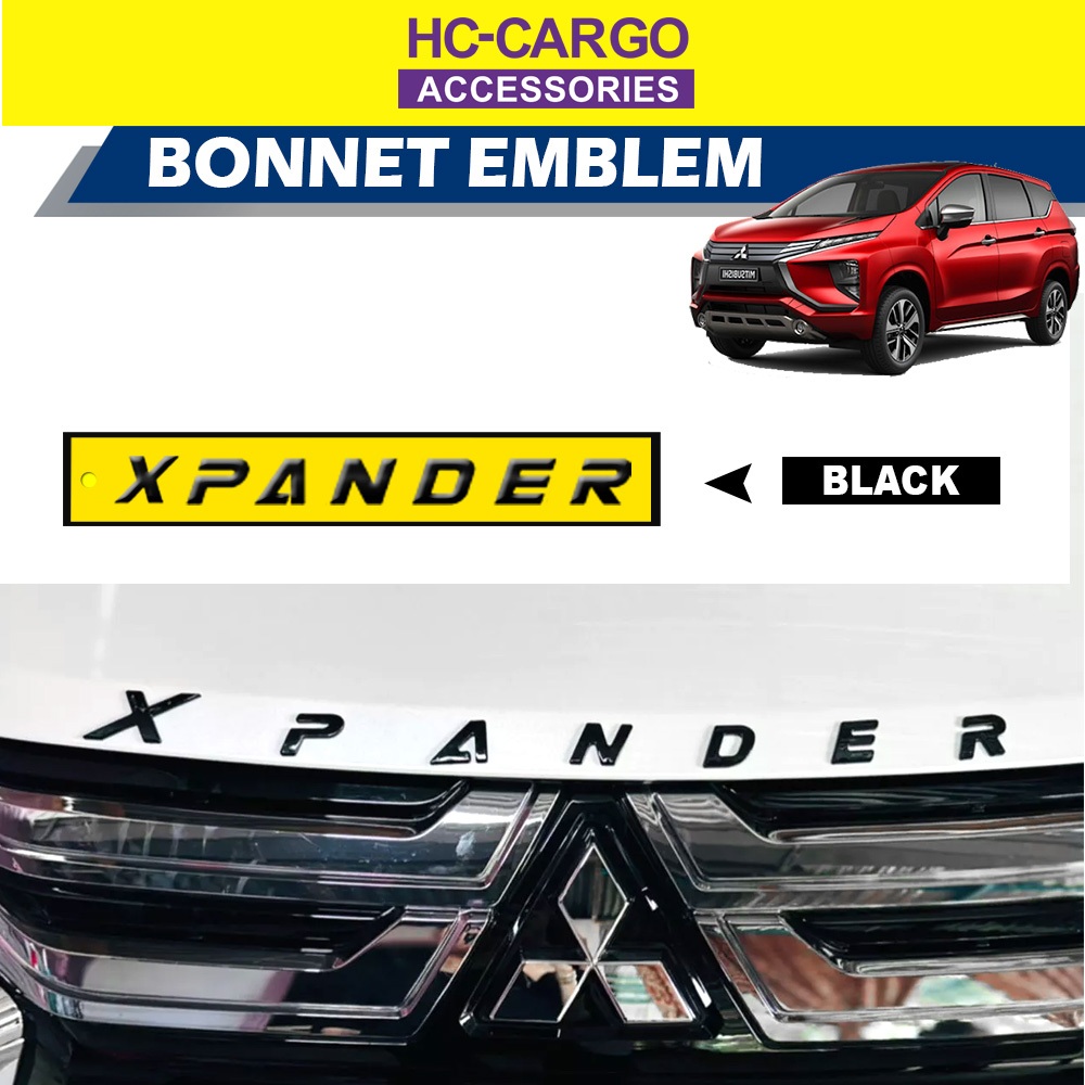 Mitsubishi Xpander 2020 - 2025 3D Wording Emblem Logo (Matt Black) with ...