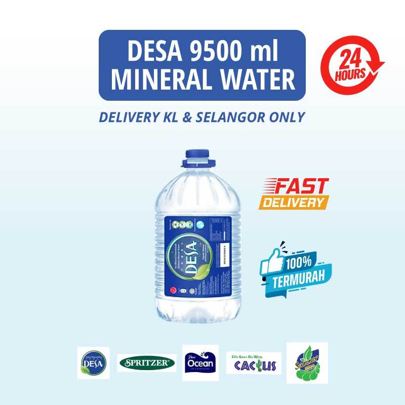 9500ml (9.5L) Desa Mineral Water Doorstep Fast Delivery | Shopee Malaysia