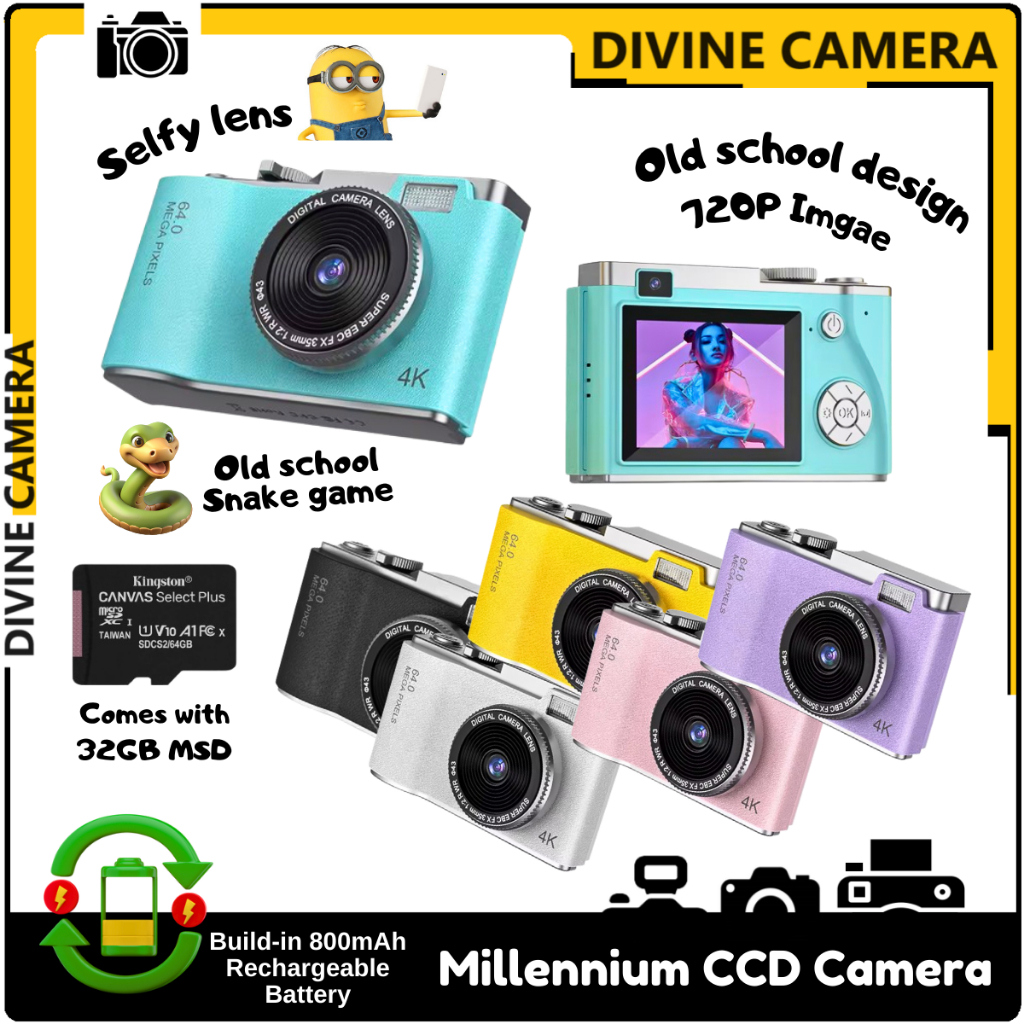 Back to 90's Old School CCD Camera LK-003 with dual lenses for Selfie | Shopee Malaysia