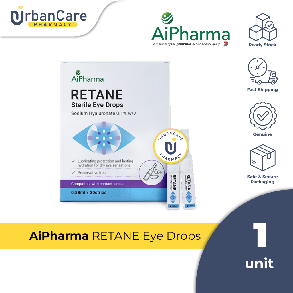 Retane Sterile Eye Drop (Preservative Free) 30'S | Shopee Malaysia