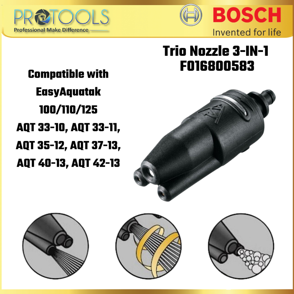 BOSCH Home & Cleaning Trio Nozzle 3-IN-1 (All AQT Range) - F016800583 ...