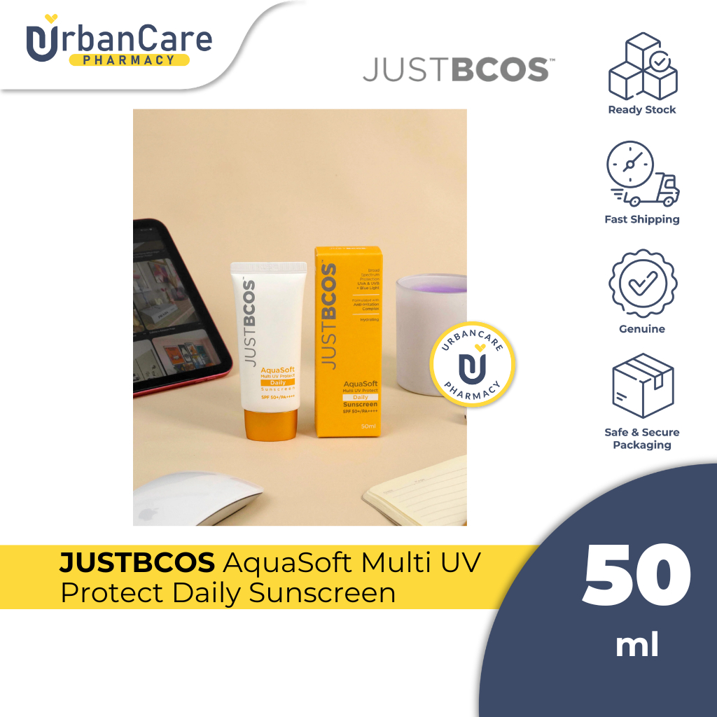 JUSTBCOS AquaSoft Multi UV Protect Daily Sunscreen SPF50/PA++++ 50ml ...