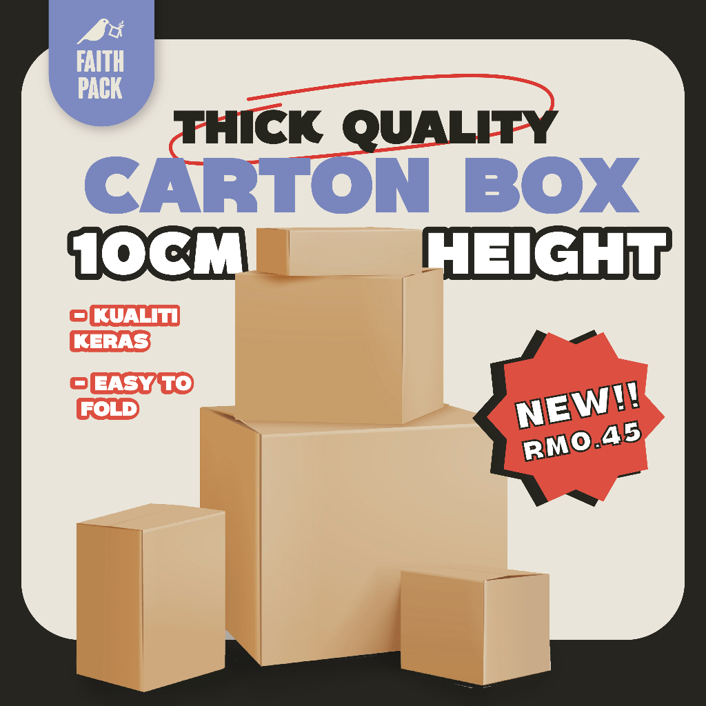 FAITH PACK 10cm Height Kotak Carton Box Packaging Box Paper Box Small ...