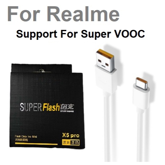For Realme Type C Cable 4A Super VOOC Flash Charge Type-C Cables Fast Charging Super VOOC Type-C ...
