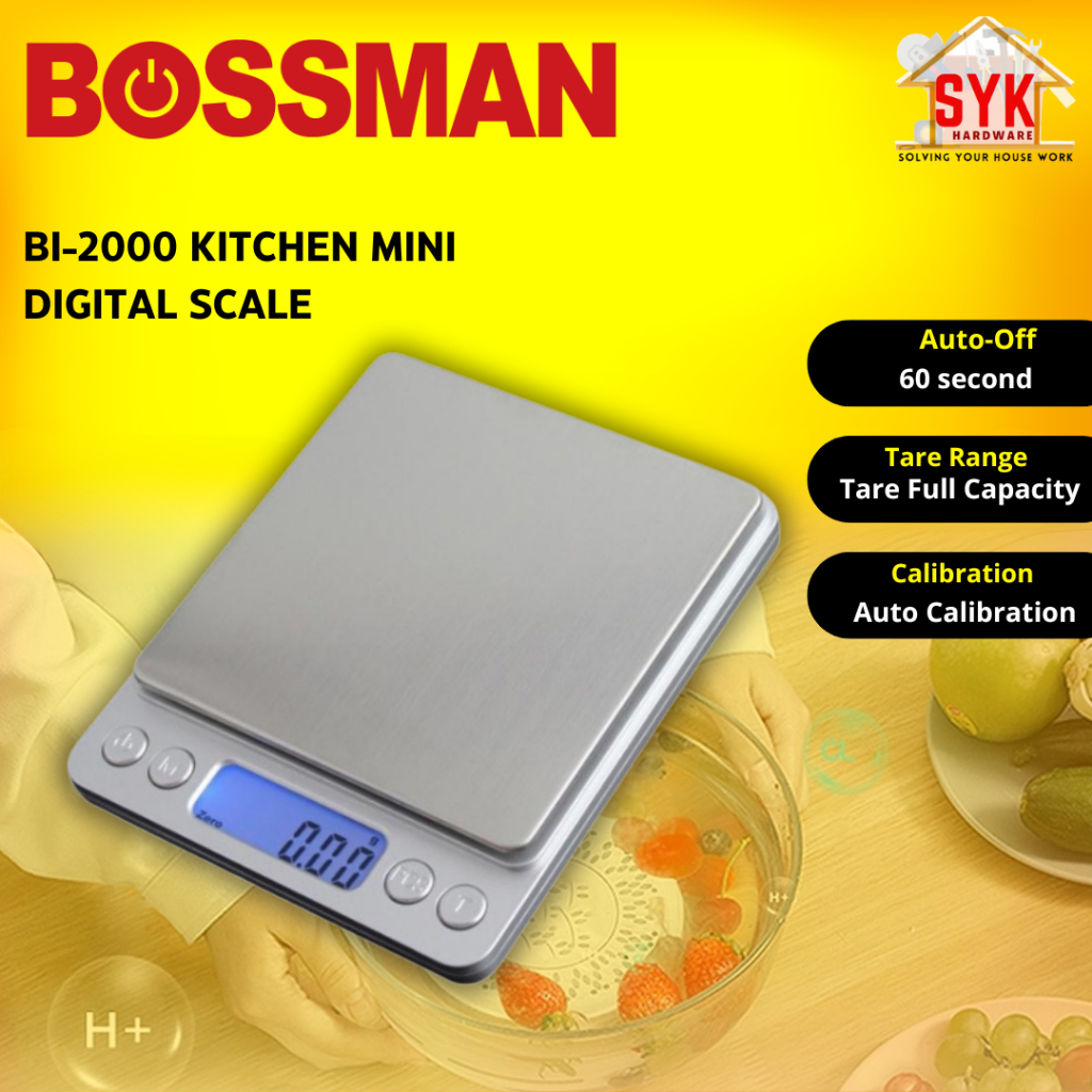 SYK BOSSMAN Suprior Mini Digital Platform Scale Kitchen Weighing Scale ...
