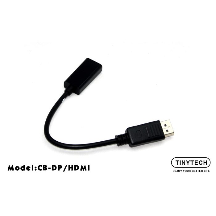 TINYTECH DISPLAY PORT TO HDMI CABLE (CB-DP/HDMI) | Shopee Malaysia