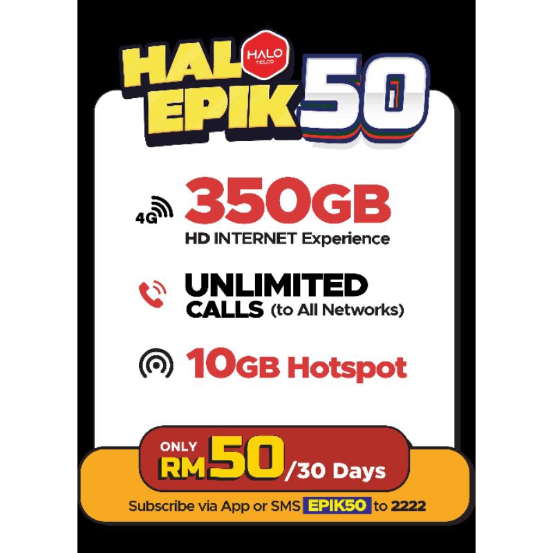 HALOTELCO SIMCARD VERSI UNLIMITED DATA | Shopee Malaysia