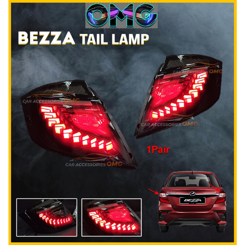 Perodua Bezza 2016 - 2024 Version 3 Dragon Scale Dynamic Tail Lamp With ...