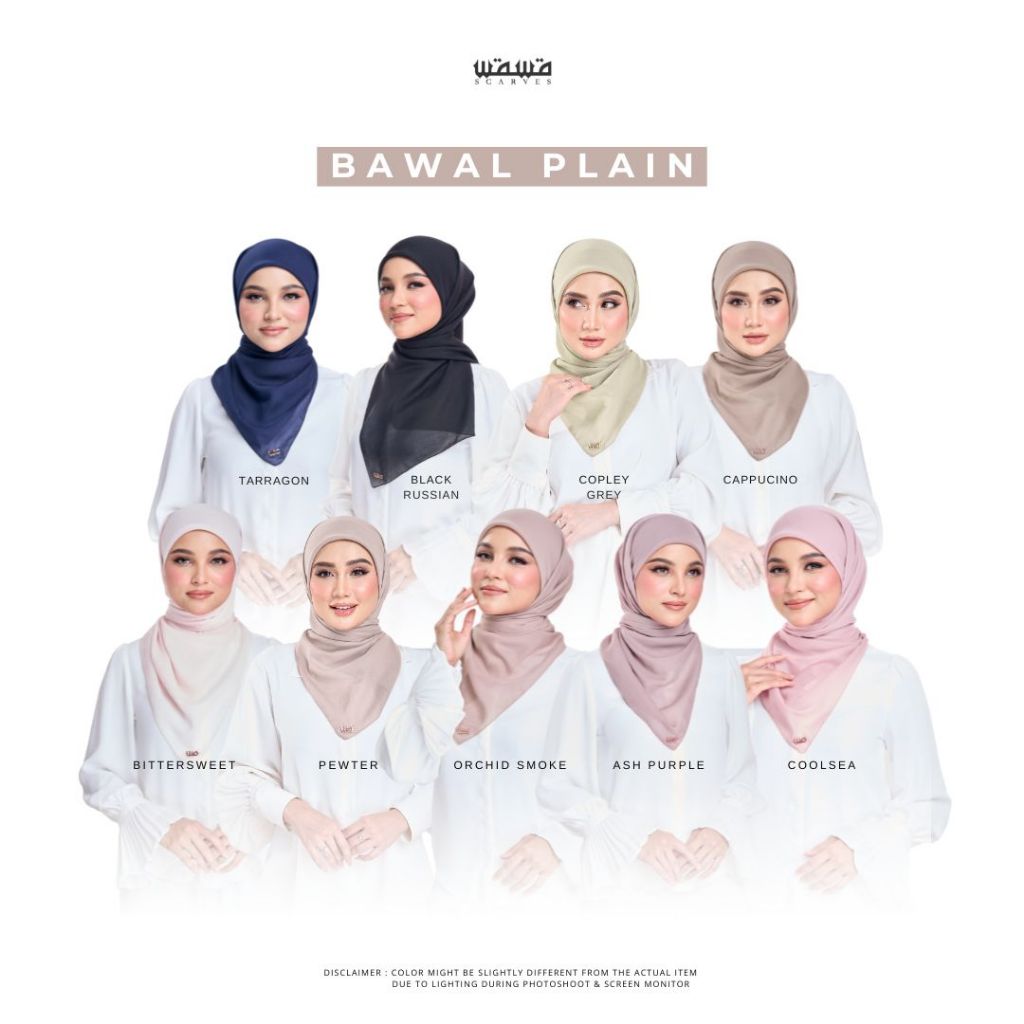 WAWA Scarves - Basic Bawal (Cotton Voile 46") | Shopee Malaysia