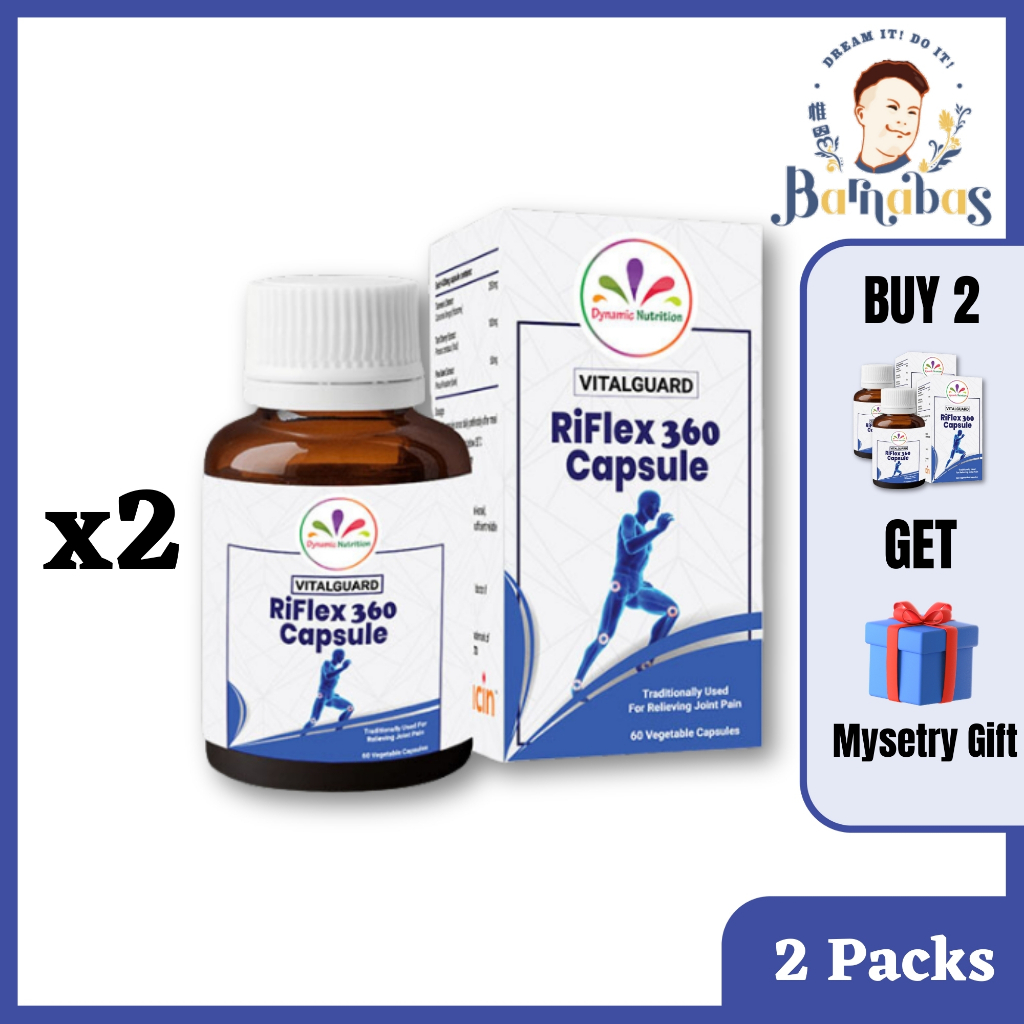 2x Dynamic Nutrition Riflex 360 Capsule - Advance Joint Health Formula ...