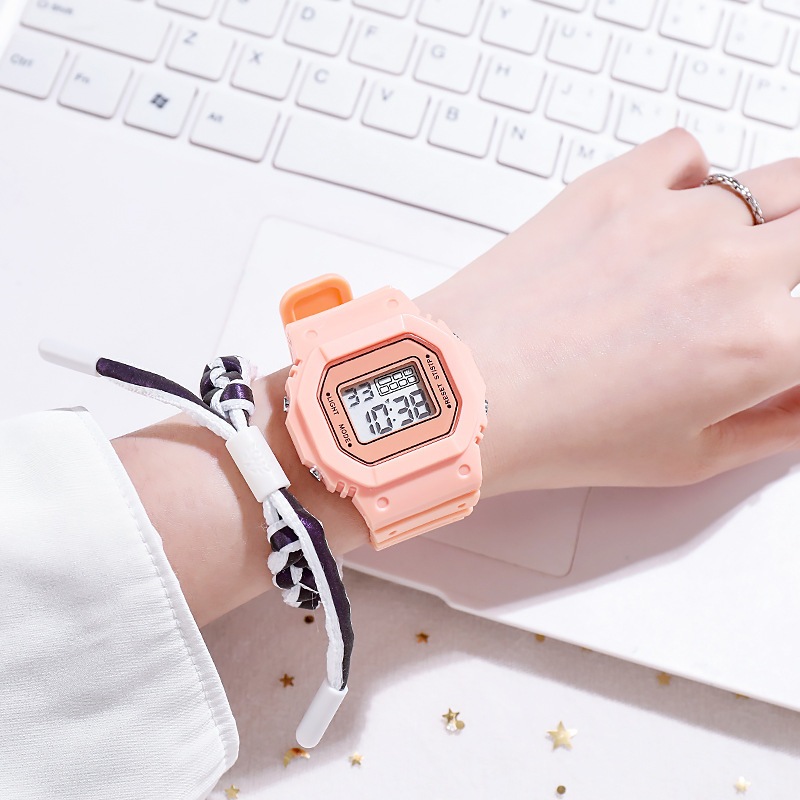 Children's Watch LED Digital Watch Sports Fashion Student Clock Night ...