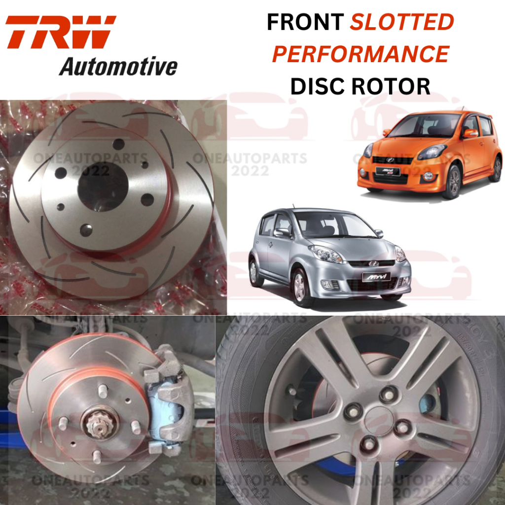 (PROMO!!) TRW XPS FRONT SLOTTED PERFORMANCE DISC ROTOR PERODUA MYVI 1.0 ...