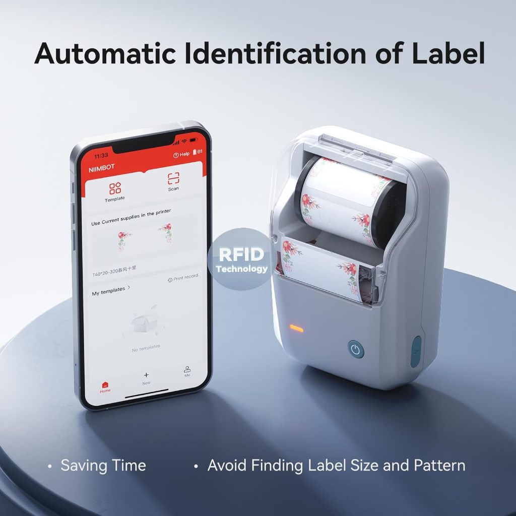 NIIMBOT B1 Bluetooth Label Printer Portable Handheld Thermal Printer ...