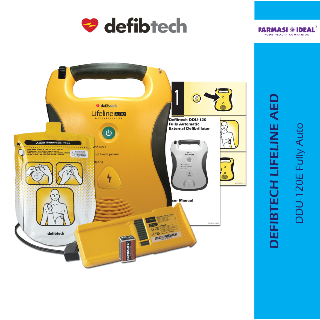 DEFIBTECH Lifeline Fully Auto AED (DDU-120E) With High Capacity Battery ...