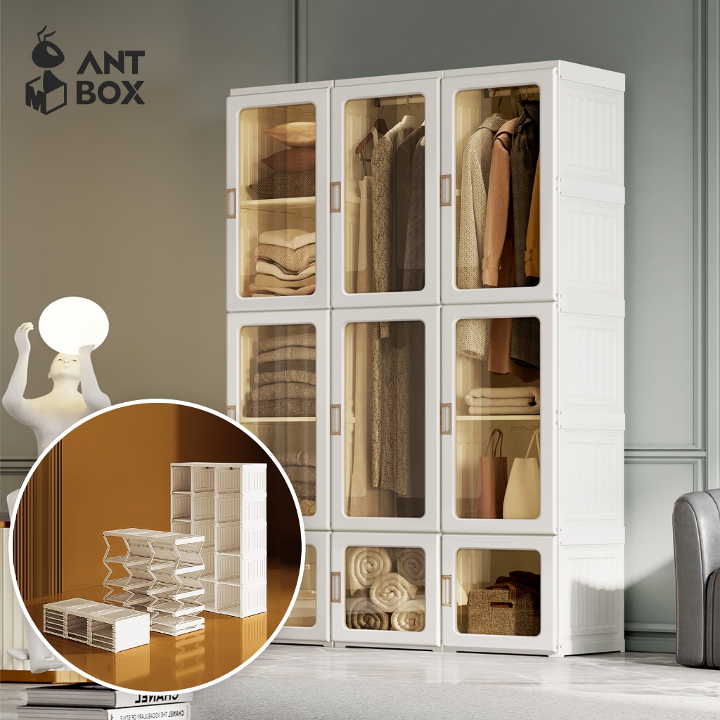 Vipbox Clothes Cabinet Wardrobe 360L-890L Large Storage Capacity ...