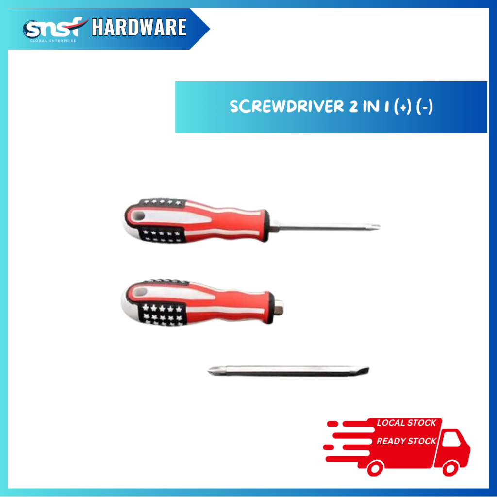 SCREWDRIVER 2 IN 1 (+) (-) | Shopee Malaysia