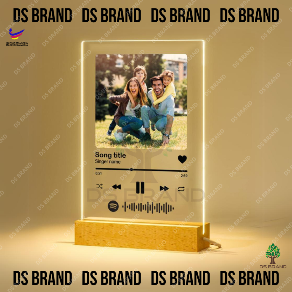 Plak Muzik Spotify / New 7 LED Colors Stand[A6/A5/A4 saiz] Music ...