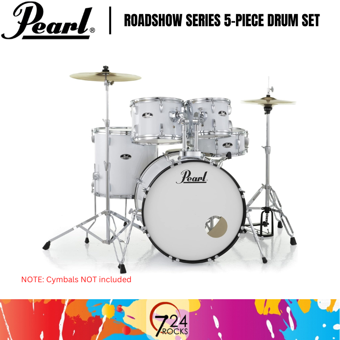 Pearl Drum Set Pearl RS525SB/C-33 Roadshow Series 5-Piece Drum Set Pure White 724ROCKS | Shopee ...