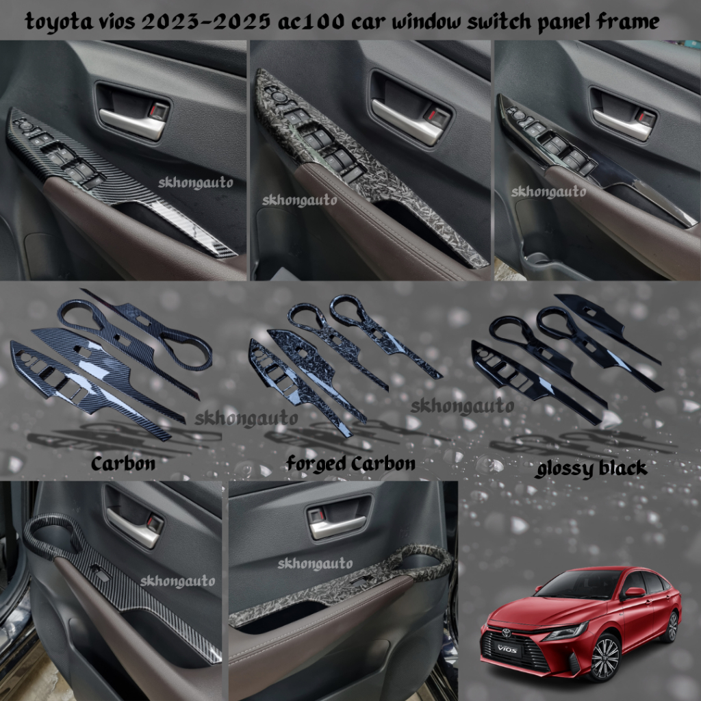 toyota vios 2023-2025 ac100 car window switch panel accessories forged ...