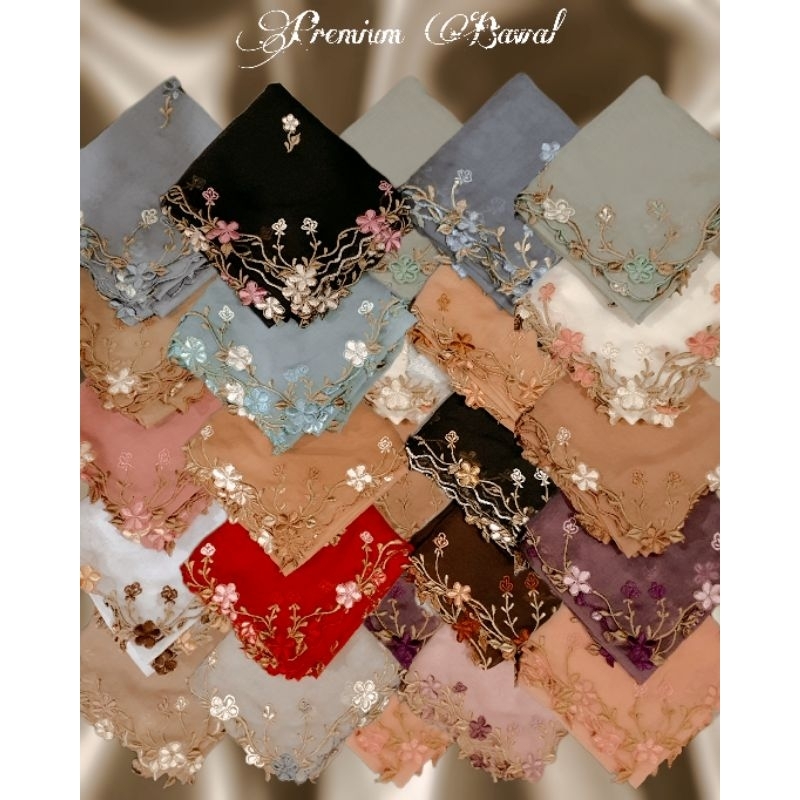 Ready Stok Classic Sulams Square | Kuntum | Bawal Sulam Klasik Premium ...