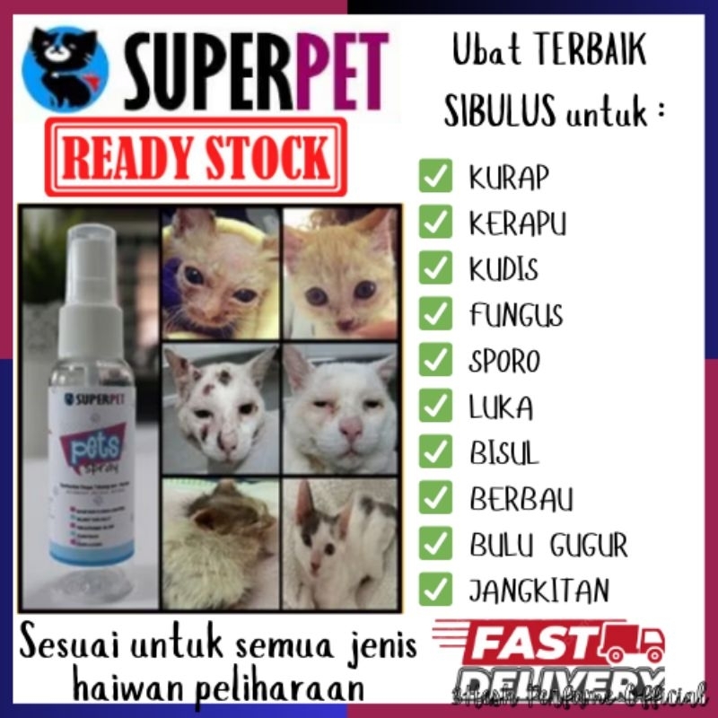 ubat spray kucing anjing cat dog pet 🔥 ubat luka, kurap, kudis, bisul ...