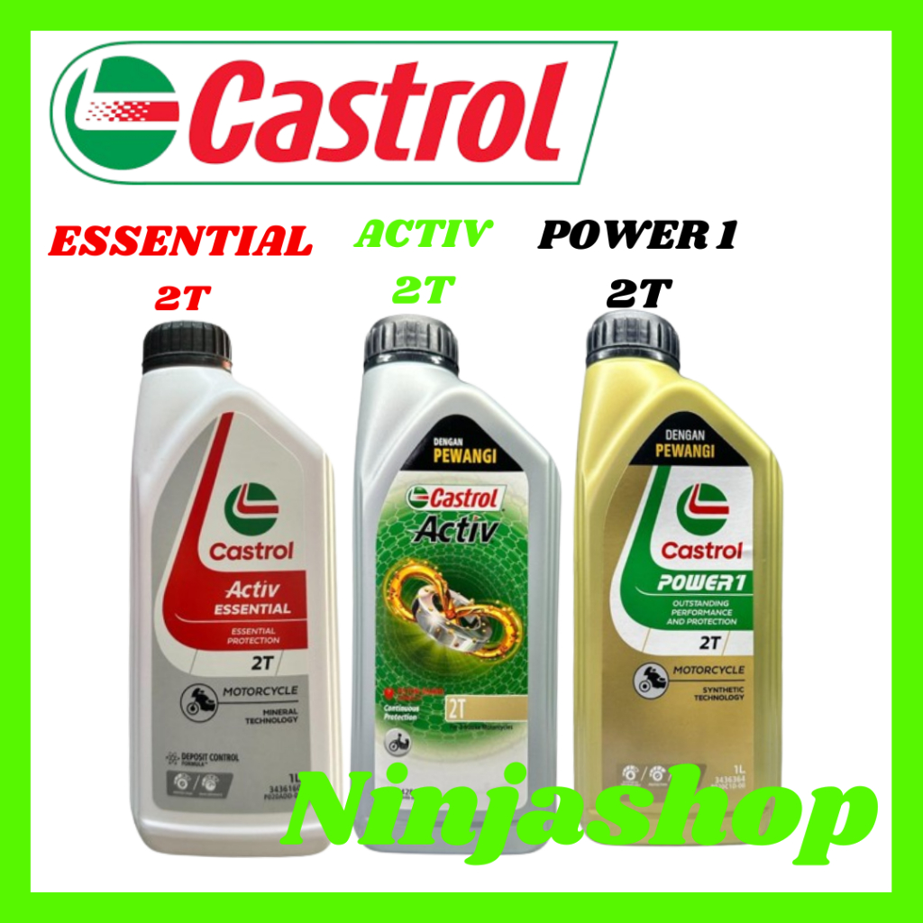 Castrol ACTIVE ESSENTIAL 2T / POWER1 1 2T/ Active 2T dengan pewangi 100 ...