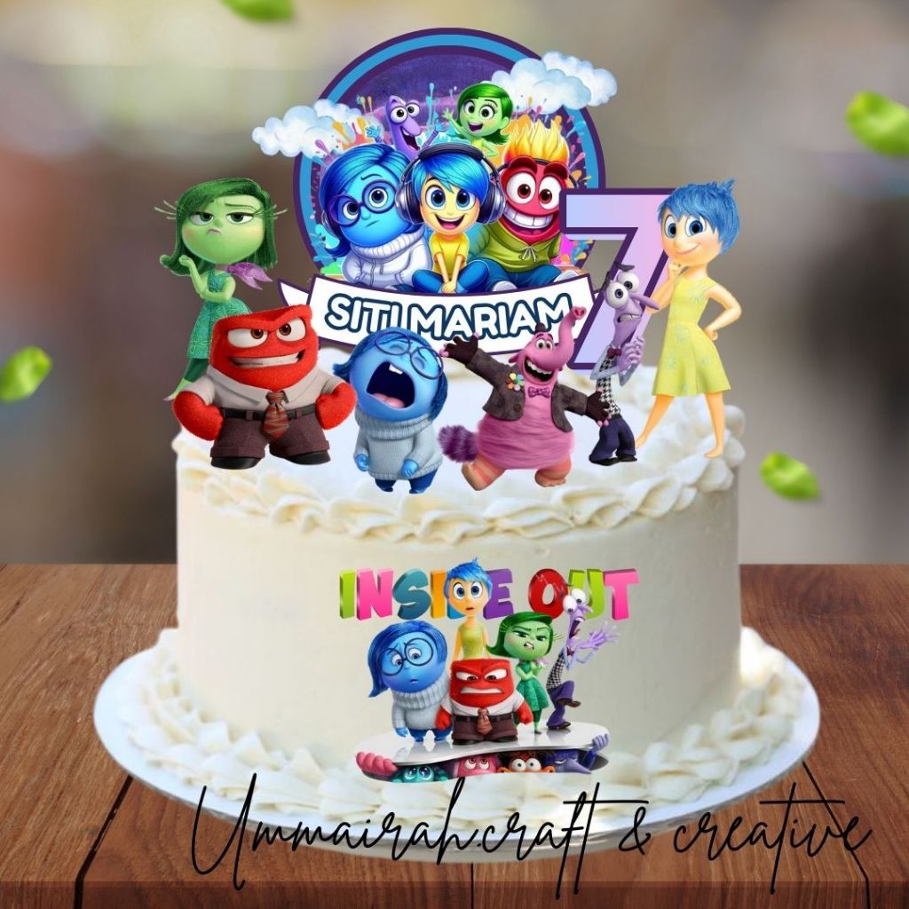 Inside Out Cake Topper Decoration Birthday Party( Can Add Name ...