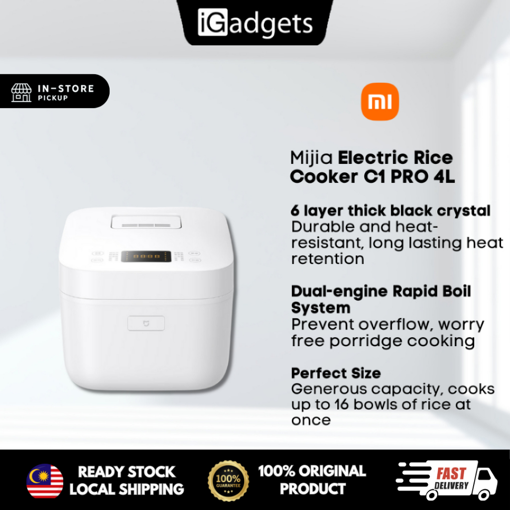 Xiaomi Electric Rice Cooker C1 PRO 4L 米家电饭煲 C1 Pro 4L | Shopee Malaysia