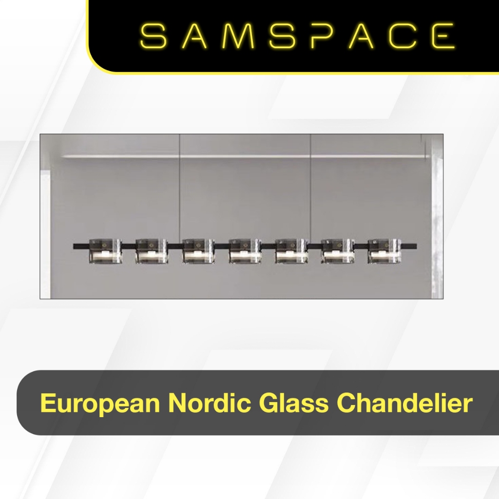 SamSpace European Nordic Glass Light Tube Chandelier | Shopee Malaysia