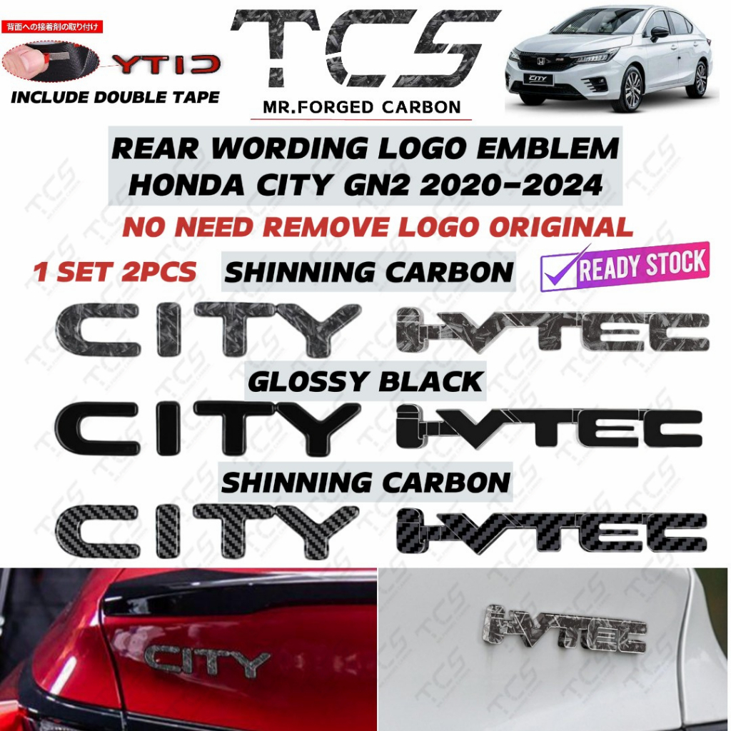 TCS HONDA CITY GN2 2020-2024 SEDAN CAR REAR WORDING LOGO EMBLEM PNP ...