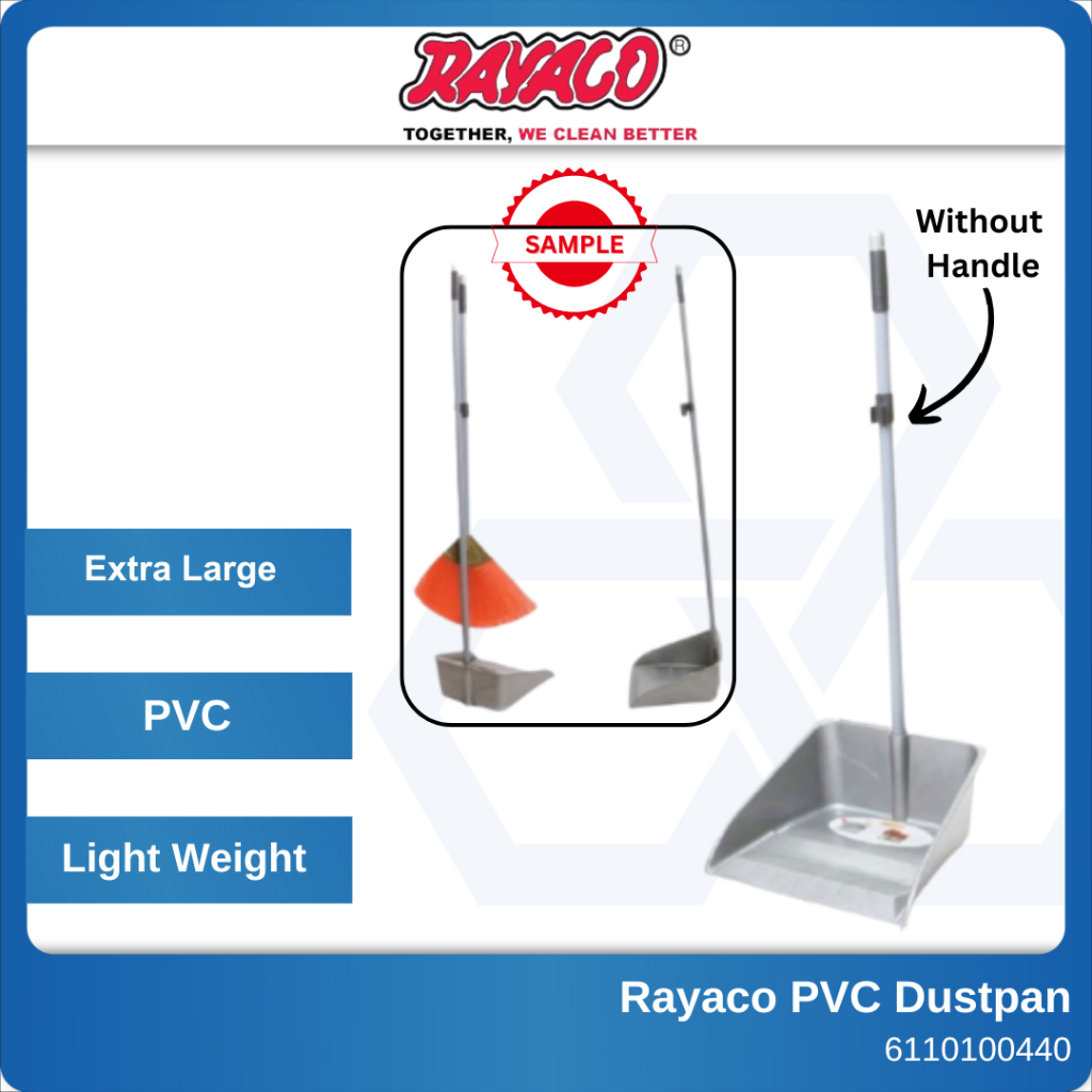 RAYACO PVC Dustpan Iron Handle Dust Pan Clean Penyodok Batang Besi 371 ...