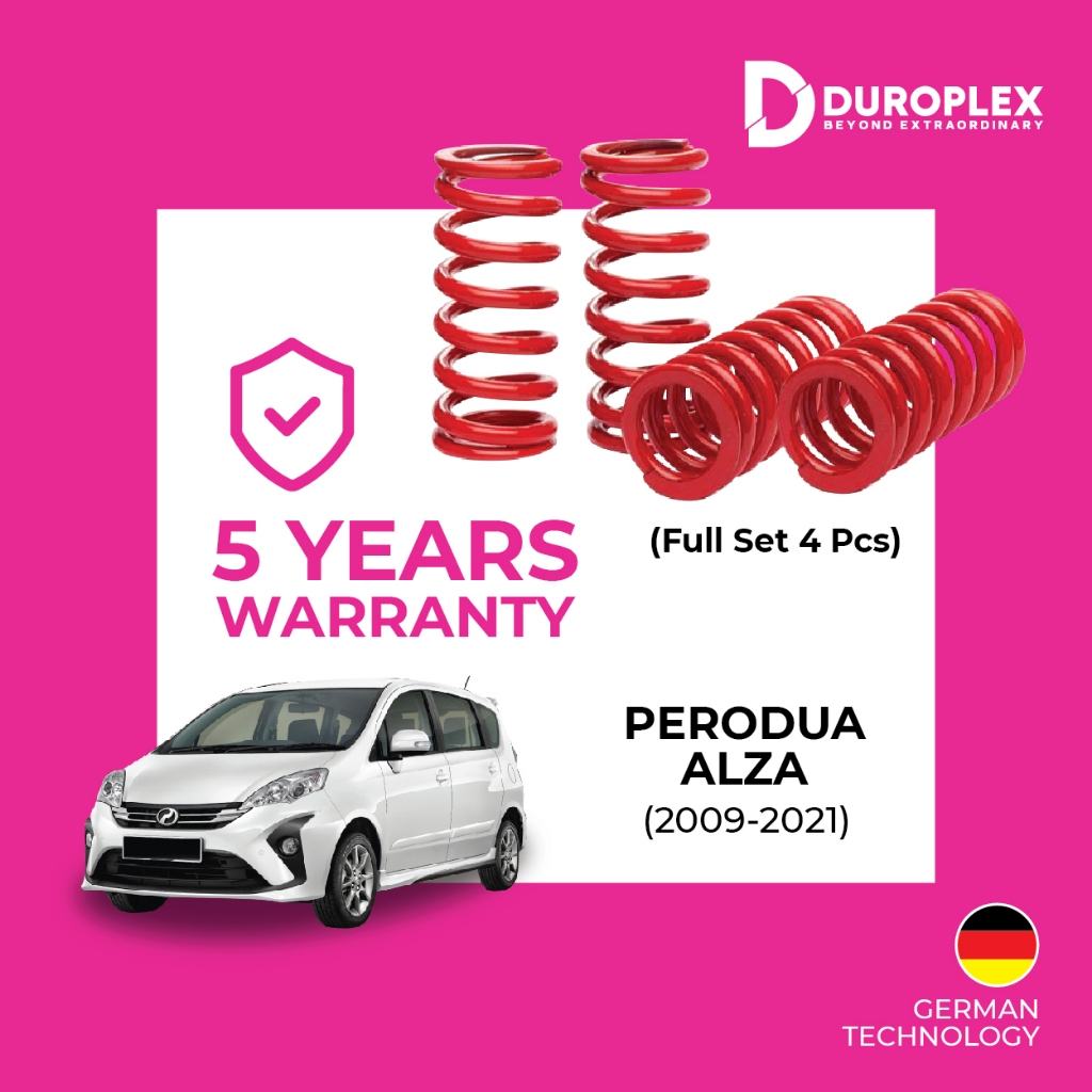 DUROPLEX Full Set Heavy Duty Lowered Sport Spring Perodua Alza 09-21 ...