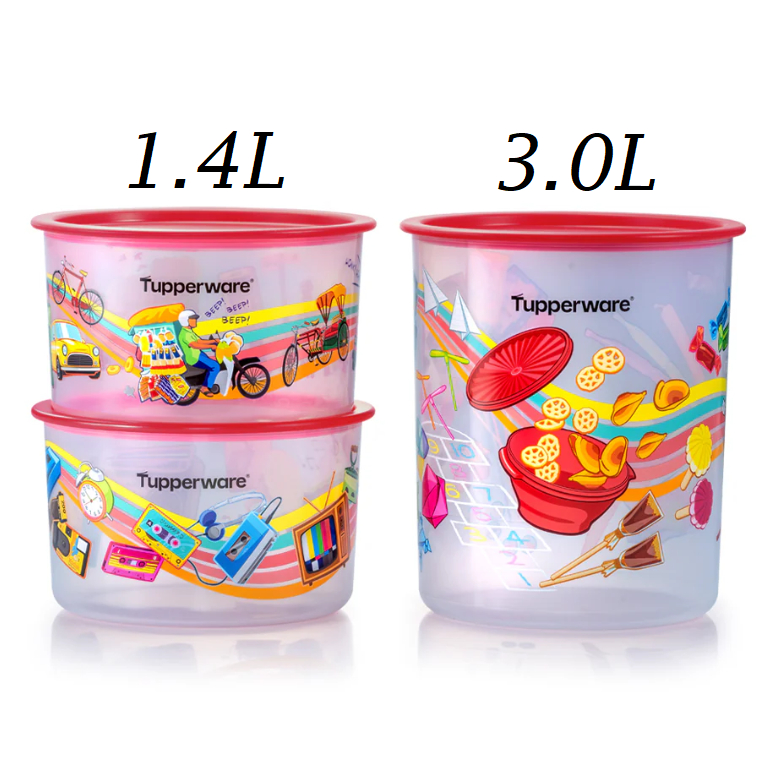 *1pc/2pcs*Tupperware Throwback One Touch Medium Set 1.4L,3L OT Childhood Memories Limited ...