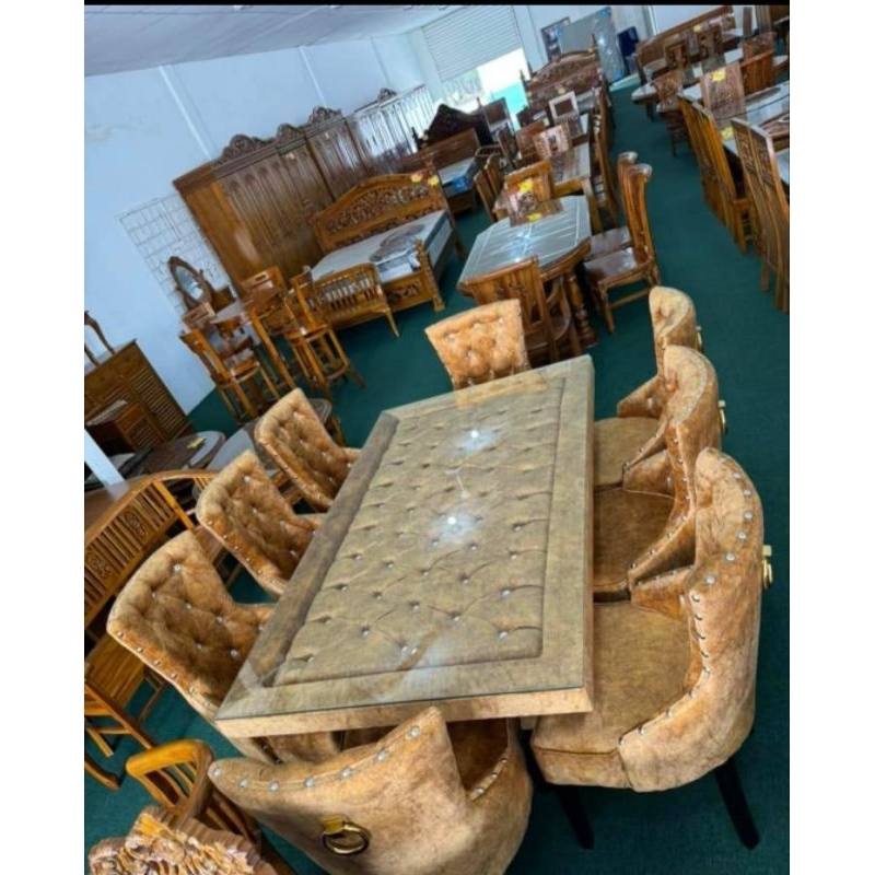 Dinning table set meja makan kerusi sofa Chesterfield(4 kurse)(6 kurse ...