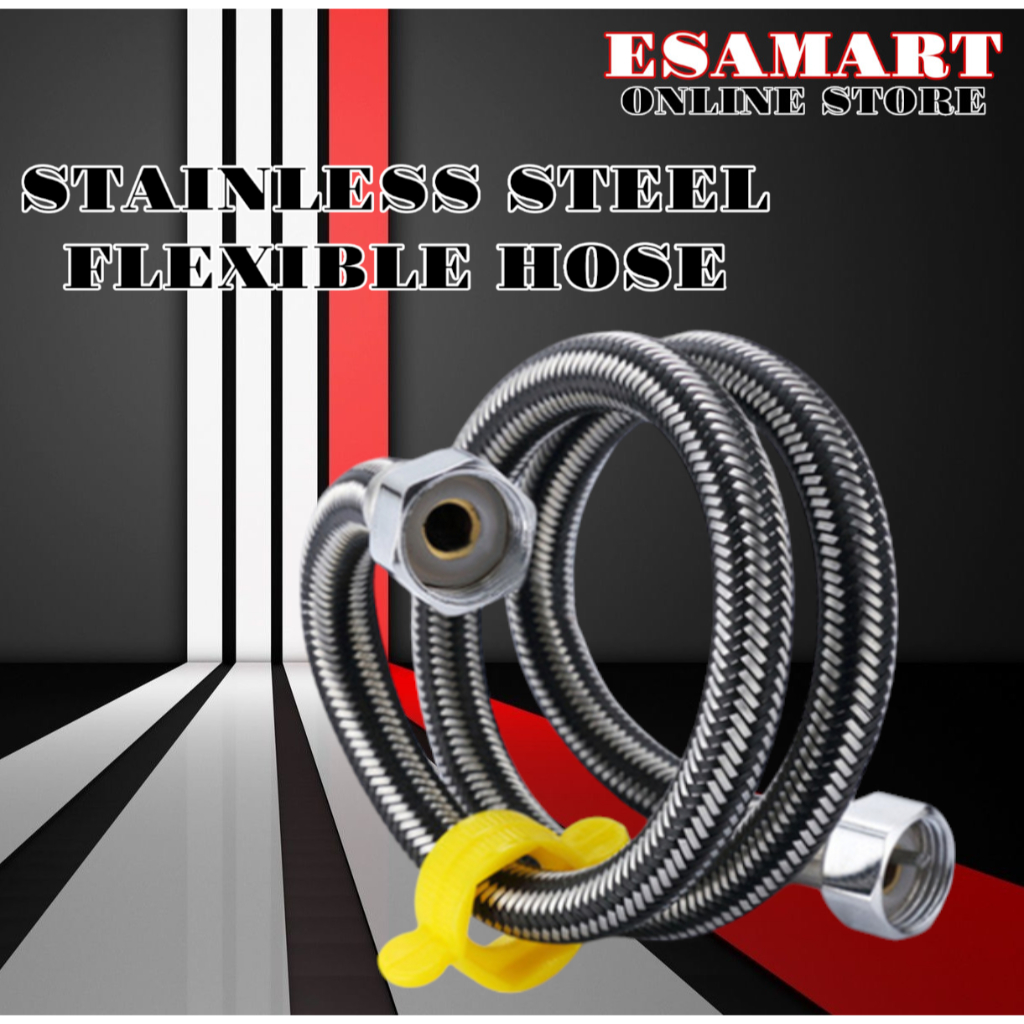 Satinless Steel Compression Hose Pipe Bathroom Water Pipe Flexible Hose ...