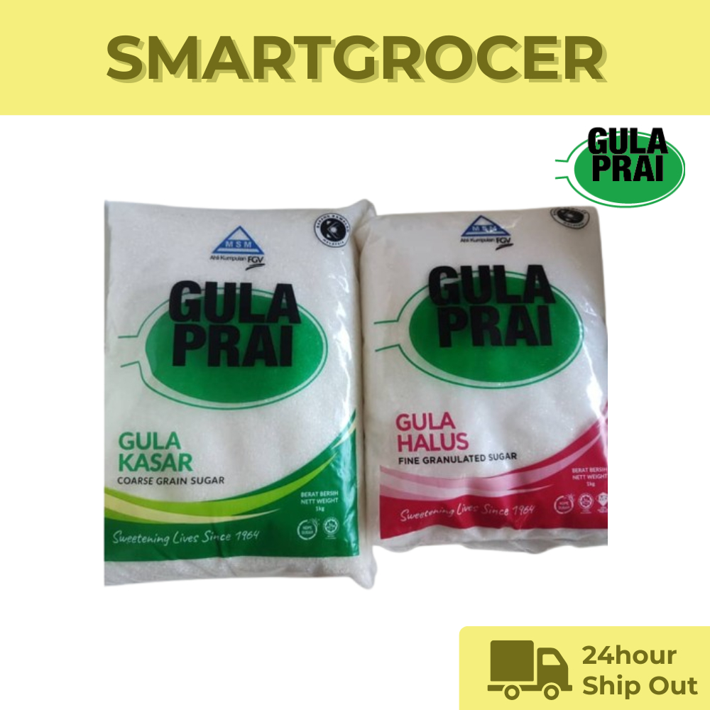 GULA PRAI Gula Pasir Kasar / GULA PRAI Pasir Halus (1kg) | Shopee Malaysia