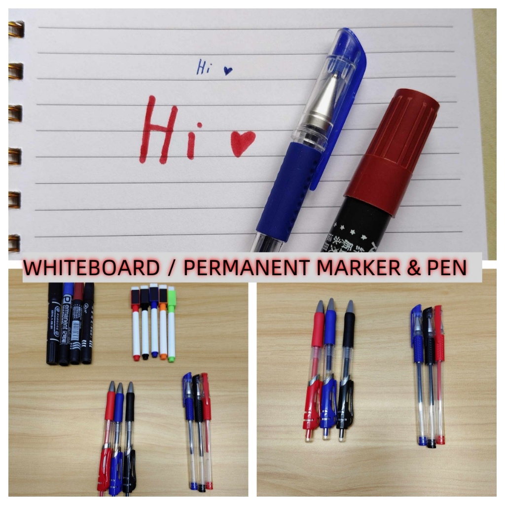 PERMANENT / WHITEBOARD MARKER / PEN GEL WRITTING PAPER DRAWING WORKING ...